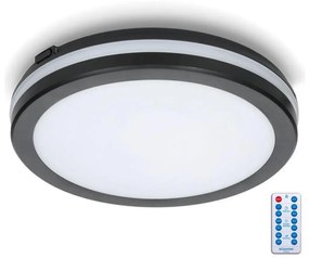 Kobi LED Koupelnové stropní svítidlo se senzorem LED/18W/230V pr. 30 cm černá + DO KB0348