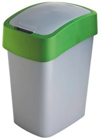 Odpadkový koš flip bin 25l 190173 stříbrno/zel.