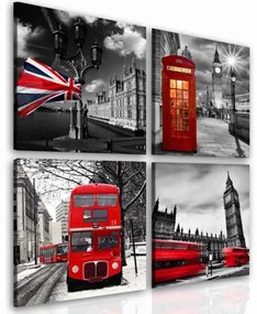 Malvis ® Obraz Londýn v obrazech Velikost (šířka x výška): 40x40 cm