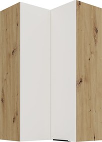 ARIA az | horní kuchyňská skříňka 60x60 GN-108 2F (90°) rohová s policemi | EXTRA VYSOKÁ | 60x60 cm | artisan/bílá