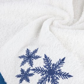 Bavlněný ručník s modrou vánoční výšivkou Šířka: 70 cm | Délka: 140 cm