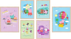 Sada oboustranných plakátů Prasátko Peppa | 2 x A3, 4 x A4 | DP6351385