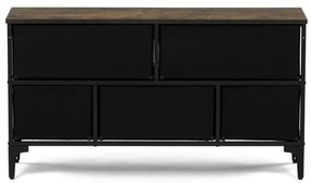 Komoda 103x30x56cm, mdf, vícebarevná, AUK-W2103 BK