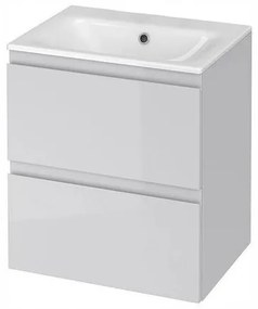 Cersanit Moduo - SET B272 závěsná skříňka + umyvadlo 50 x 40cm, šedá lesklá, S801-311-DSM