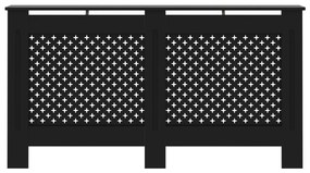 Kryt na radiátor černý 152 x 19 x 81,5 cm MDF