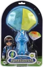 TEDDIES Svítící parašutista s padákem / Látka/plast / 2 barvy / na bat