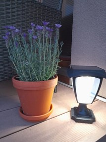 LED Solution Černá LED zahradní solární lampa 250mm 2W IP65 2893