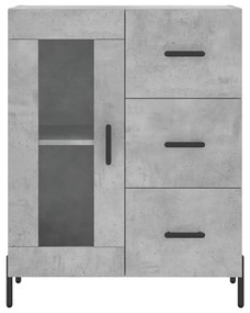 Skříň highboard betonově šedá 69,5x34x180 cm kompozitní dřevo - Default Title