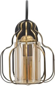 Nástěnná lampa Mauro Ferretti Okram A, 21x30x32 cm, zlatá/černá
