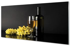 Obraz na skle Láhev vína ovoce 120x60 cm