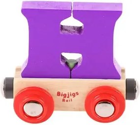 Bigjigs Rail Vagónek dřevěné vláčkodráhy - Písmeno H / od 3 let