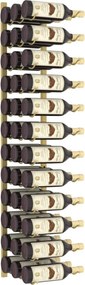 vidaXL Nástěnný stojan na víno na 36 lahví železo [340888] Barva: Bílá