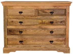 furniture-nabytek.cz - Šuplíková komoda masiv mango 120x90x45
