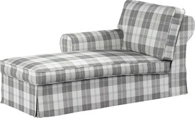 Potah na lenošku Ektorp levý barva šedá látka pletený vzor, vzorované