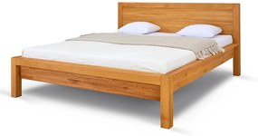 Postel Postelia STONE Dub 160x200 - Dřevěná postel z masivu, dubové dvoulůžko o šíři masivu 8 cm