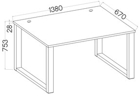 Pc stolek Mantela 150 (světle šedá + černá). 1041350
