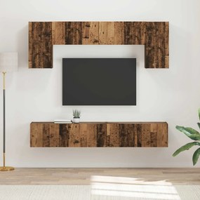Sestava TV skříněk 4 ks Staré dřevo Kompozitní dřevo 3409085