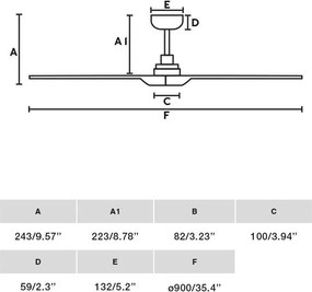 FARO 33805 HEYWOOD S stropní ventilátor, bílá - FARO