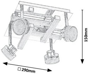 Rabalux 5638 - LED Stropní bodové svítidlo PADMA 4xLED/5W/230V+4xLED/3W
