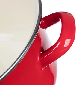 Smaltovaný hrnec s poklicí Red MILTON 3,4 l