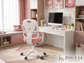 Dětská rostoucí židle PROKID - růžová síťovina