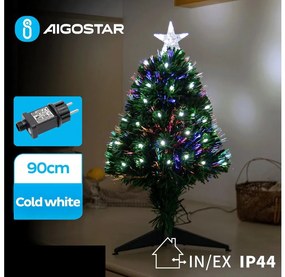 Aigostar - LED Venkovní vánoční stromek LED/3,6W/230V 90 cm IP44 studená bílá