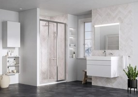 Ravak Supernova sprchové dveře trojdílné ASDP3-90 x 198 cm satin+transparent 00V70UR2Z1