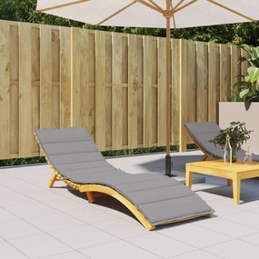 Poduška na lehátko šedá 200 x 60 x 3 cm oxfordská látka 314204