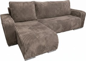 Rohová rozkládací sedací souprava do L TILANI, 240 cm, s úložným prostorem Roh pohovky: Levý roh, Barva látky Poso: Černá (Poso 135)