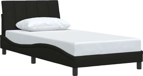 Rám postele bez matrace Hanko černý 100 x 200 cm textil 3310372