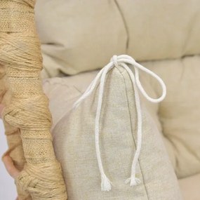 Benlemi Přírodní závěsné křeslo ELIS ručně pletené z vrbového proutí Zvolte barvu: Krémová