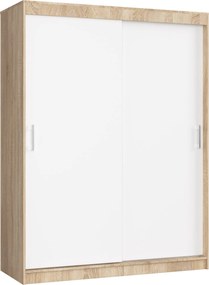 Šatní skříň posuvná Mono 150 cm dub sonoma/bílá