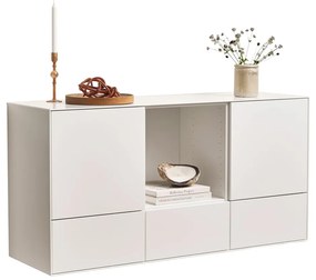 Bílá nízká závěsná komoda 135x68 cm Edge by Hammel – Hammel Furniture