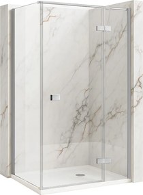 Obdélníkový sprchový kout REA ATLAS PRAVÝ 100/dveře x 90/zástěna cm, chrom/transparent - bez vaničky