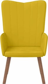 Relaxační křeslo hořčicově žluté samet 327662