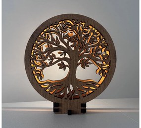 Li-Go "Strom života" lampa s dvojstěným prořezem 30x31 cm provedení povrchu: dub světlý