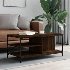 Konferenční stolek hnědý dub 100x50x45 cm kompozitní dřevo