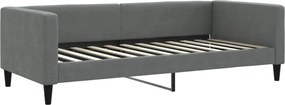 Válenda s přistýlkou a zásuvkami tmavě šedá 100 x 200 cm textil 3196620
