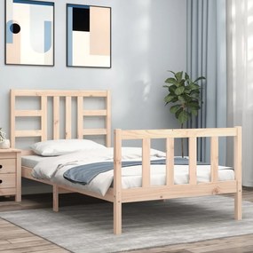 Rám postele s čelem 90 x 190 cm masivní dřevo