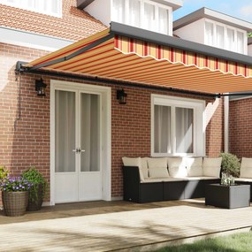 Stahovací markýza Žlutá a oranžová 500 x 300 x 165 cm 3331258