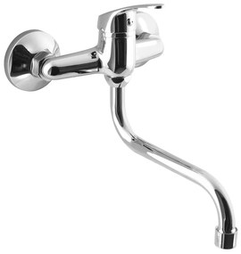 Aqualine 35 nástěnná dřezová baterie rozteč 150 mm ramínko S 177 mm chrom 52146