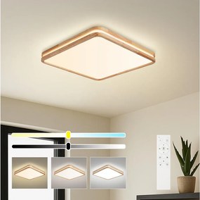 BRILAGI - LED Stmív. svítidlo MOLINA SQUARE LED/80W/230V dub 60x60 cm + DO