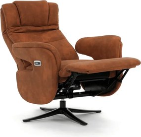 Polohovací křeslo hnědé, elektrické TV-C5590 BR3