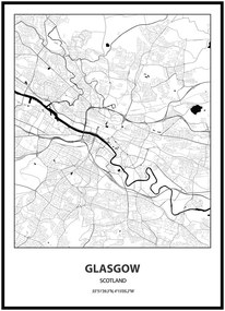 Plakát Mapa města (více variant měst) Rozměr plakátu: A4 (21 x 29,7 cm), Město: Amsterdam