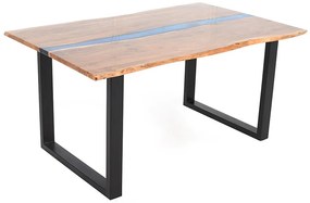 Designový jídelní stůl Tabassum 160 cm akácie s epoxidovou pryskyřicí