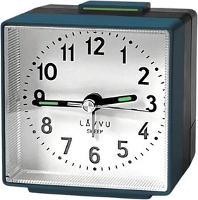LAVVU Tmavě šedomodrý budík SWEEP s plynulým chodem - 3 ROKY ZÁRUKA! LAS3061