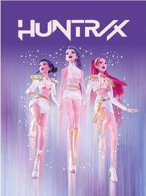 Dětská coral fleece deka K-Pop Demon Hunters - HUNTR/X - motiv Performance - 130x160 cm