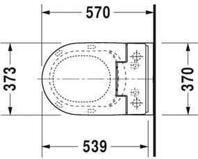 Duravit ME by Starck - závěsné WC 37x57 cm s Rimless, 2529590000