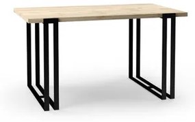 Jídelní stůl EWEN 140 cm - dub sonoma/černá