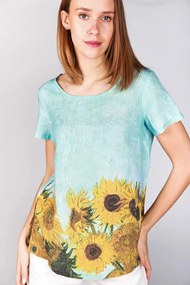 Lenbutik Dámské tričko Vincent Van Gogh Slunečnice/ Sunflowers Velikost: EU 34